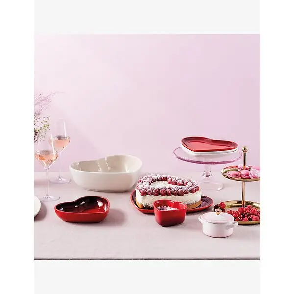 LE CREUSET Stoneware Heart Serving Platter 32cm - Cerise
