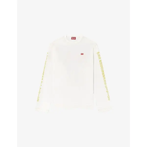 DIESEL® T-crane-ls-r1 Graphic-print T-shirt
