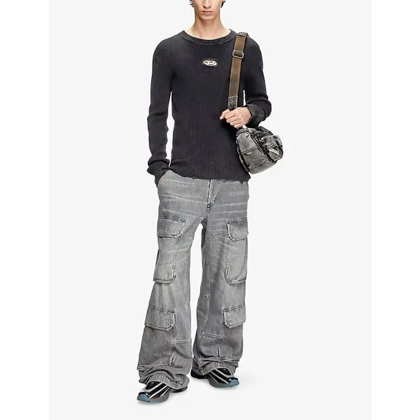 DIESEL® Cotton Jumper With Brand Plaque - 900