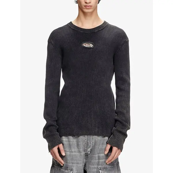 DIESEL® Cotton Jumper With Brand Plaque - 900