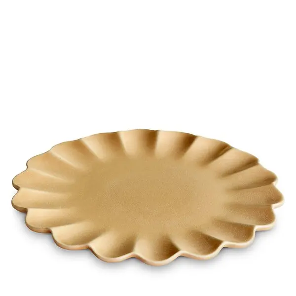 MOMENI Dhalia Stoneware Dinner Plate, Set Of 4 - Camel
