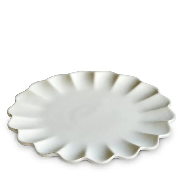 MOMENI Dhalia Stoneware Dinner Plate, Set Of 4 - White