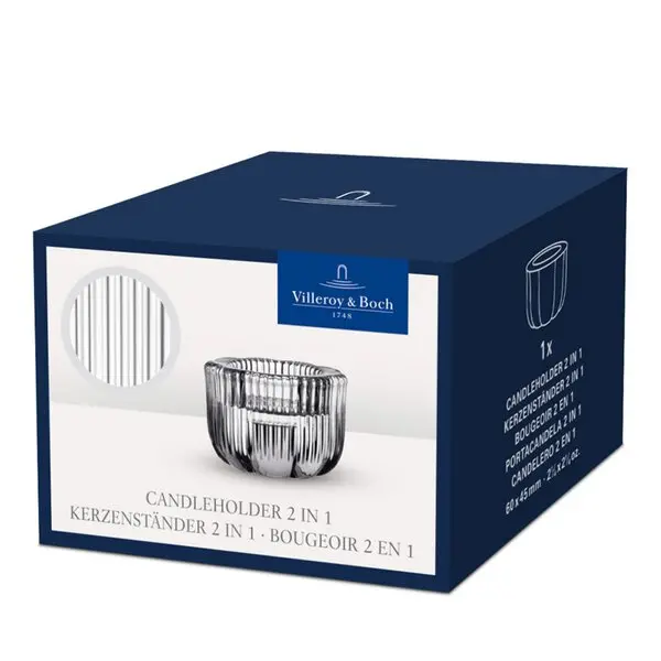 VILLEROY & BOCH Fleur Muli Functional Votive & Taper Candleholder
