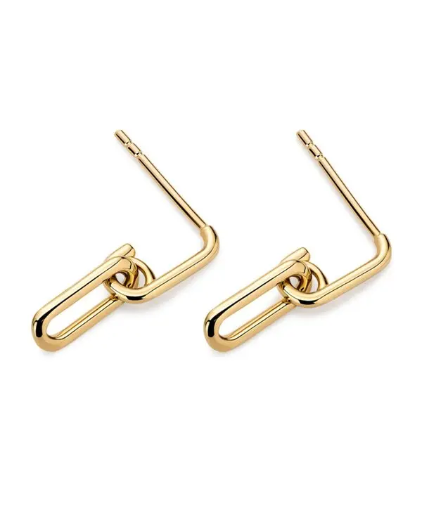 ANA LUISA Solid Yellow Oval Link Drop Earrings