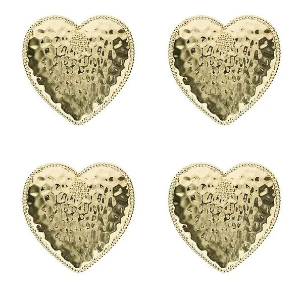 JULISKA Heart Napkin Rings, Set Of 4 - Gold