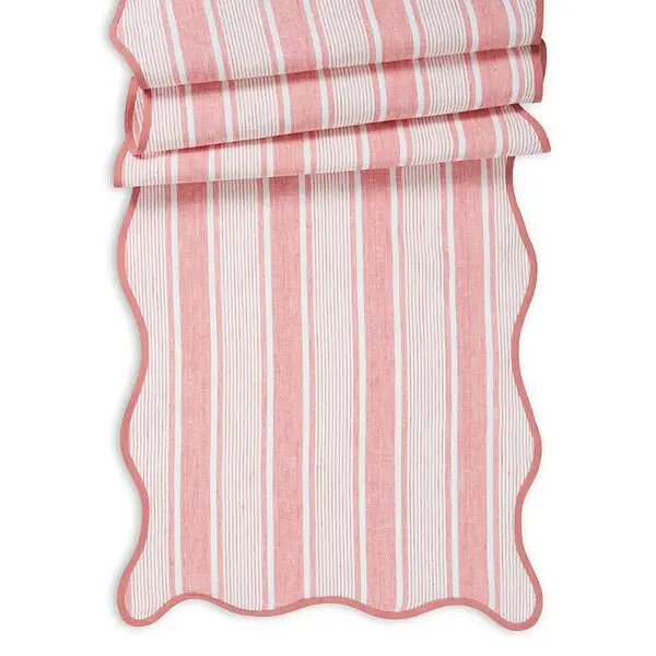 JULISKA Cabana Stripe 18 X 90 Table Runner - Coral