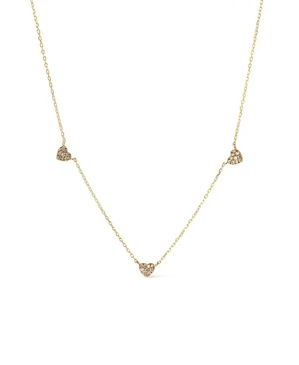 ANA LUISA Lab-grown Diamond Heart Station Necklace - Gold