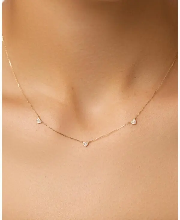 ANA LUISA Lab-grown Diamond Heart Station Necklace