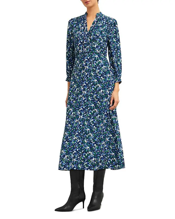 HOBBS LONDON Iris Printed Midi Dress - Green Multi