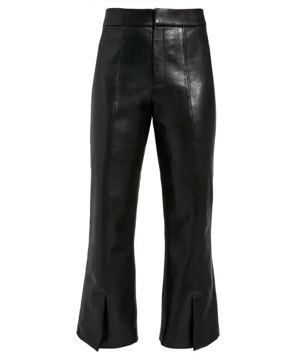AS By DF Rowan Recycled Leather Cropped Micro Flares