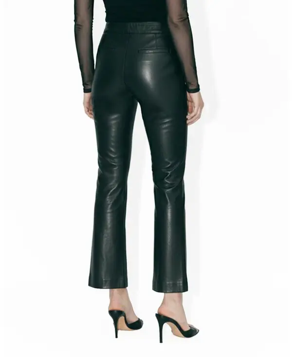 AS By DF Rowan Recycled Leather Cropped Micro Flares