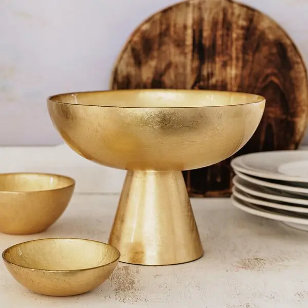 VIETRI Moon Glass Small Pedestal Bowl
