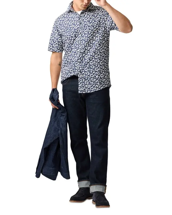 Rodd & Gunn Jameison Bay Printed Button Front Shirt - Navy