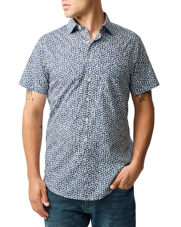 Rodd & Gunn Bentham Printed Short Sleeve Button Front Shirt