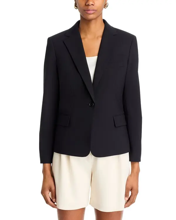 Theory One Button Slim Jacket - Black