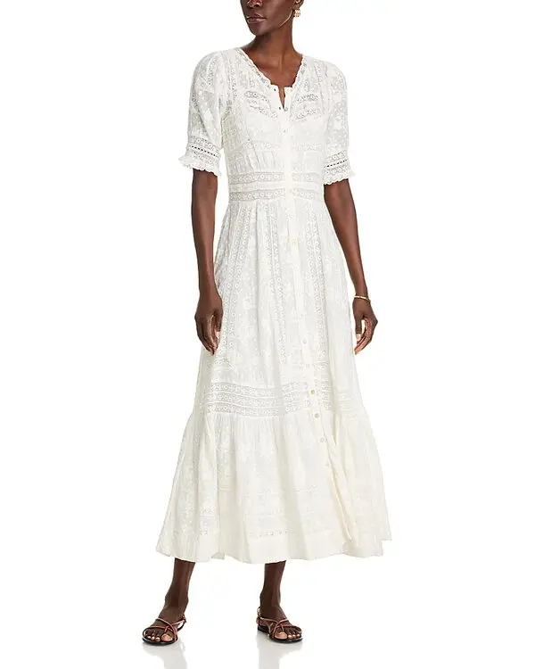 LoveShackFancy Minka Dress - True White