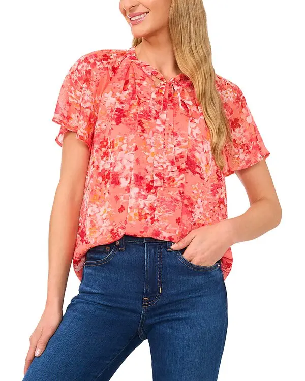 CECE DUPRAZ Raglan Flutter Sleeve Top