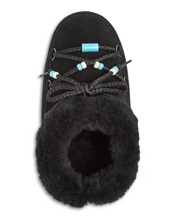 Moon Boot Beaded Shearling Mule Booties