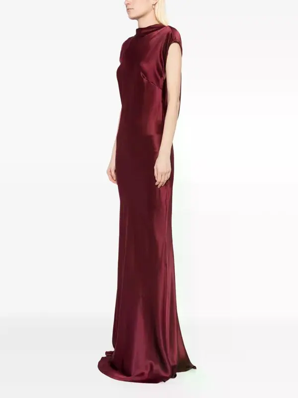 Michelle Mason Sleeveless Gown - Red