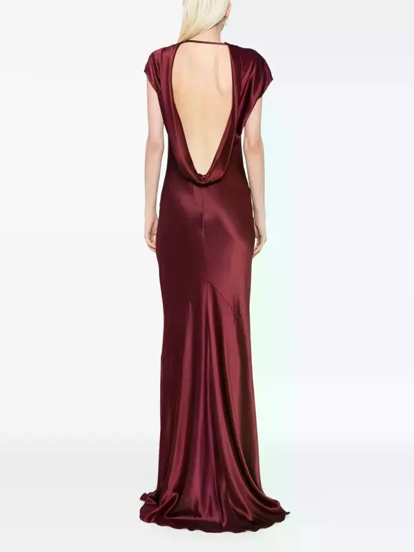 Michelle Mason Sleeveless Gown - Red