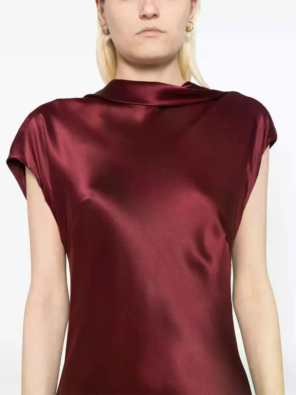 Michelle Mason Sleeveless Gown - Red