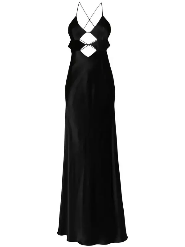 Michelle Mason Cutout Gown - Black