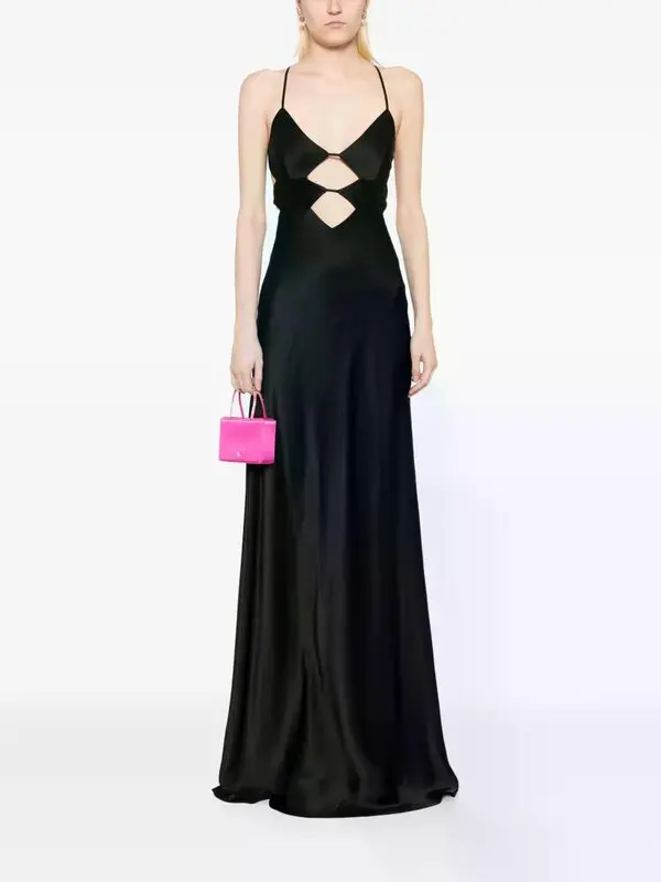 Michelle Mason Cutout Gown - Black