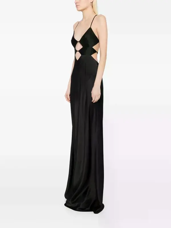 Michelle Mason Cutout Gown - Black