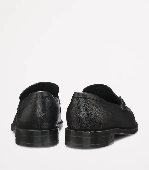 BOSS Leather Loafers With Metal Logo