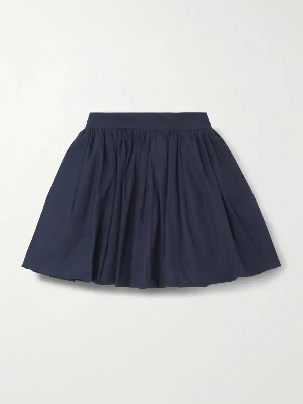 PATOU Cotton-poplin Mini Skirt - Blue