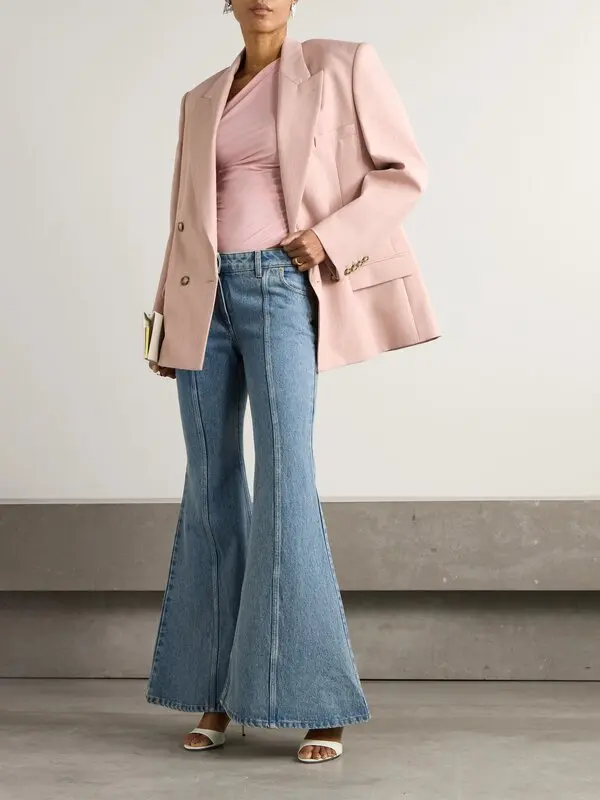 Nina Ricci Paneled Flared Jeans - Blue