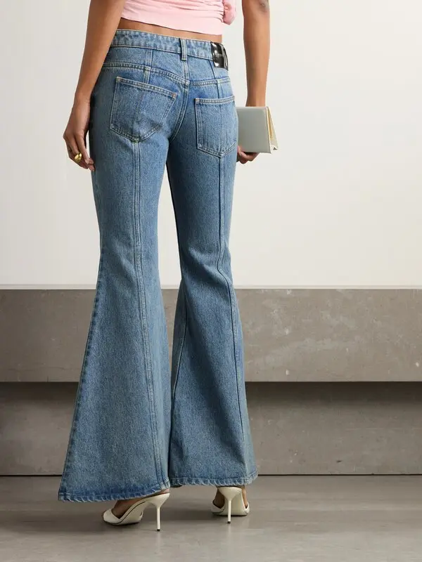 Nina Ricci Paneled Flared Jeans - Blue