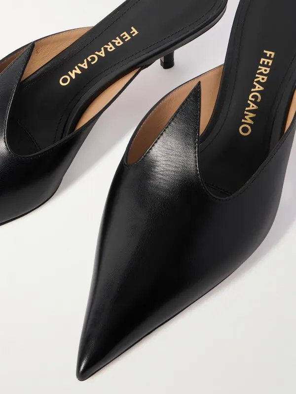 FERRAGAMO Dorye Leather Mules