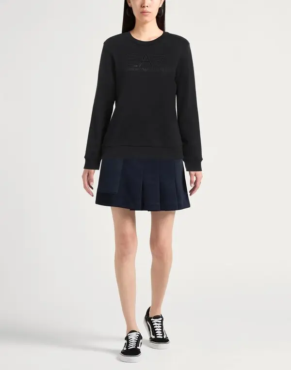 EA7 Sweatshirt In Cotton, Polyester, And Elastane - Black