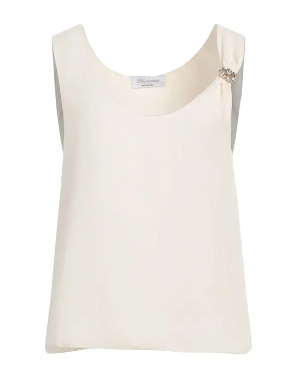 Blumarine Crepe Top With Appliqués