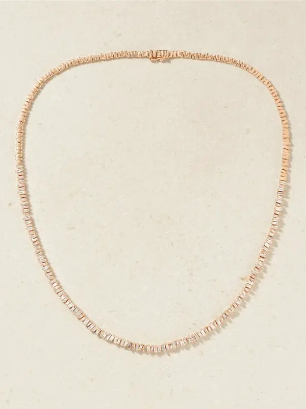 SUZANNE KALAN 18-karat Rose Diamond Necklace - Gold