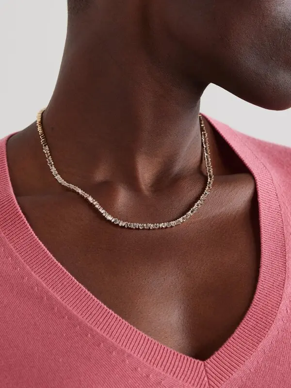 SUZANNE KALAN 18-karat Rose Diamond Necklace - Gold