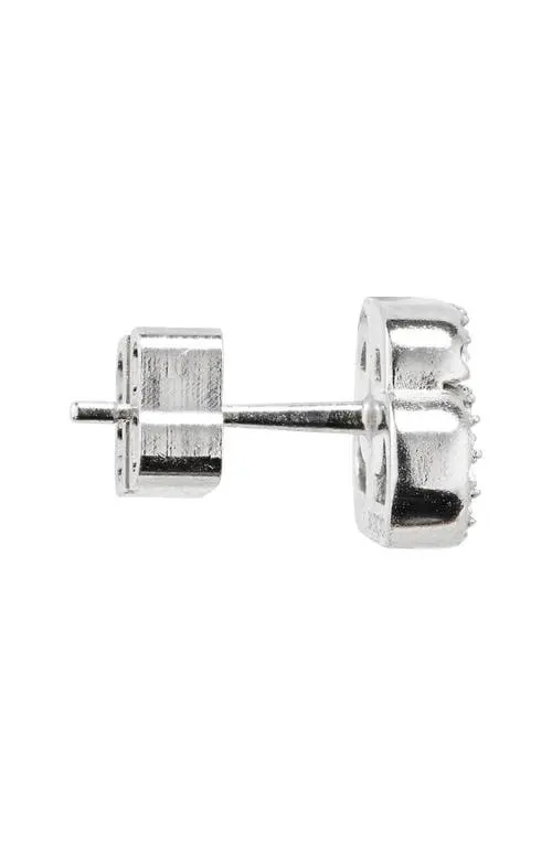 Balenciaga Crystal Interlocking Bb Stud Earrings