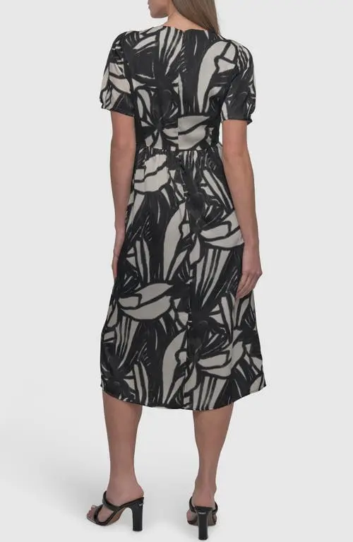 Dkny Print Ladder Stitch Dress
