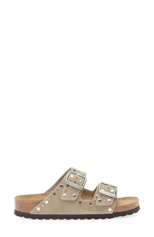 BIRKENSTOCK Arizona Studded Slide Sandal - Taupe