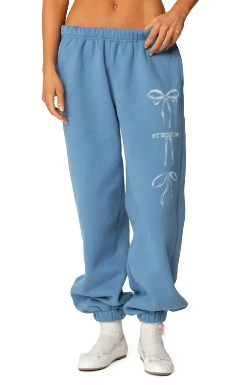 EDIKTED Bow Bliss Oversized Sweatpants