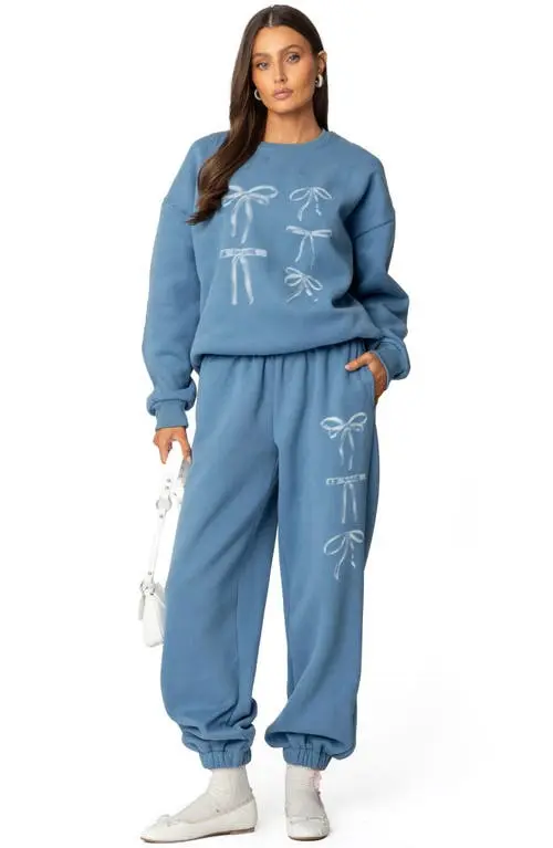 EDIKTED Bow Bliss Oversized Sweatpants