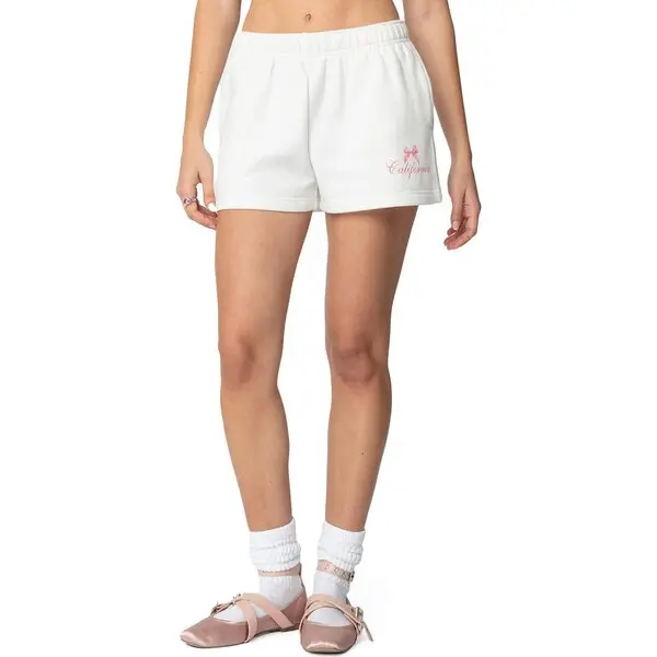 EDIKTED Cali Bow Sweat Shorts