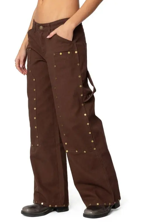 EDIKTED Studded Low Rise Carpenter Jeans