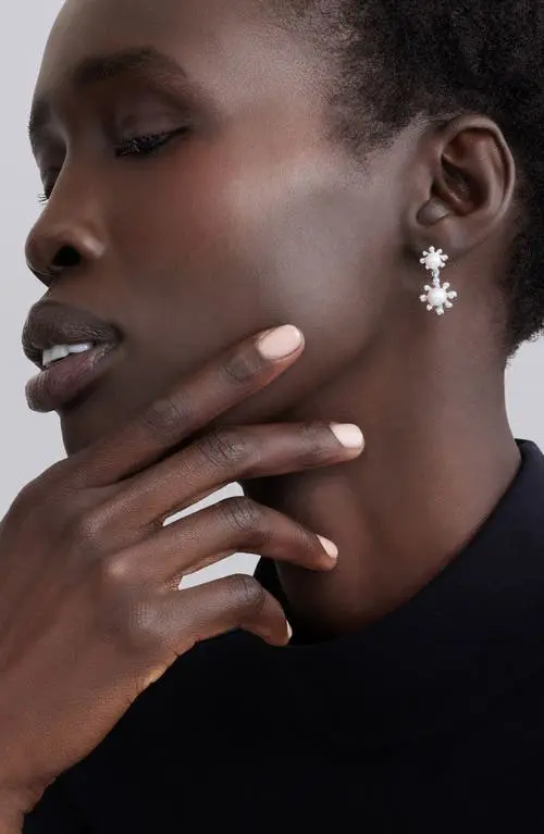Lagos Luna Fleur Cultured Pearl Drop Earrings
