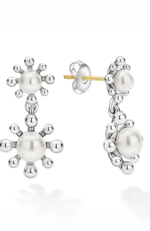 Lagos Luna Fleur Cultured Pearl Drop Earrings