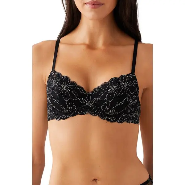 Wacoal Feeling Famous Underwire Balconette Bra - Night/ Angel Wing