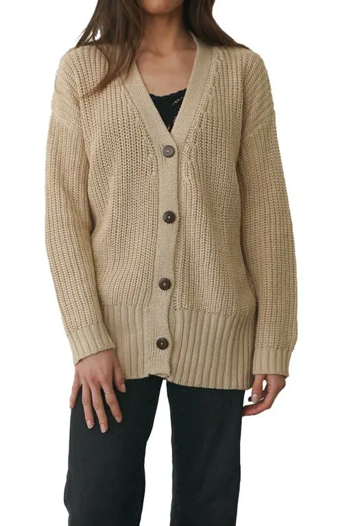 PANEROS CLOTHING Emily Long Cotton Cardigan - Sand