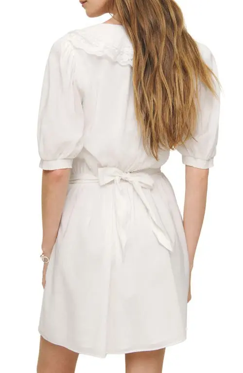 Reformation Kairos Lace Trim Dress In Ivory - 72% Off | Editorialist