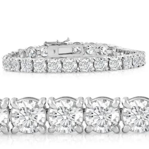 BLISS DIAMOND 20 Ct. Lab Grown Diamond Tennis Bracelet - 14k White Gold